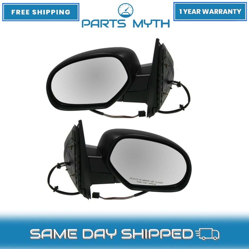 NEW LH & RH Textured Side View Mirrors Power Heated Pair For 2007-2014 ...