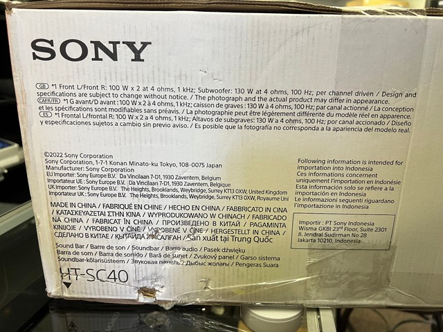 Sony HT-SC40 2.1ch Soundbar with Wireless Subwoofer - Black for sale ...