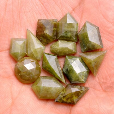 Natural Vessonite Loose Free Form Fancy Faceted Rosecut Gemstones Lot ...
