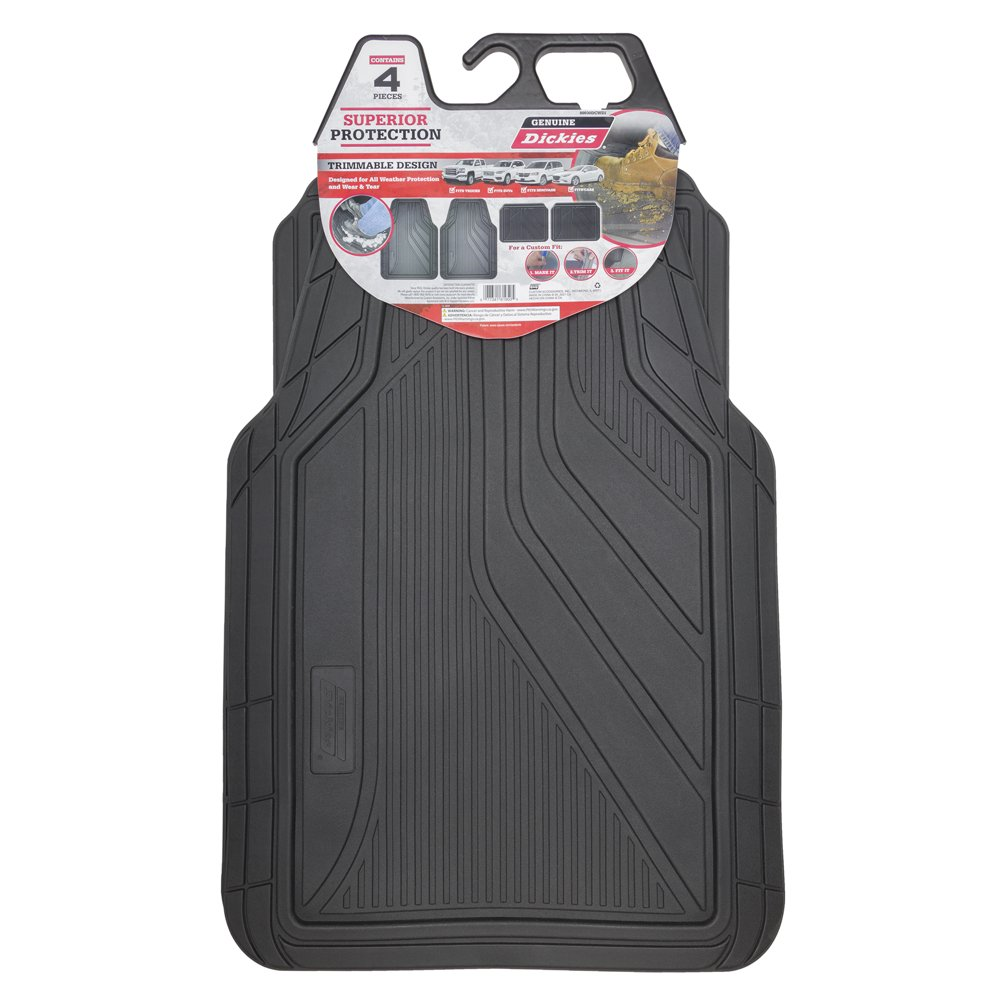 Genuine Dickies Automotive Floor Mats Trim Fit All-Weather Rubber Black ...