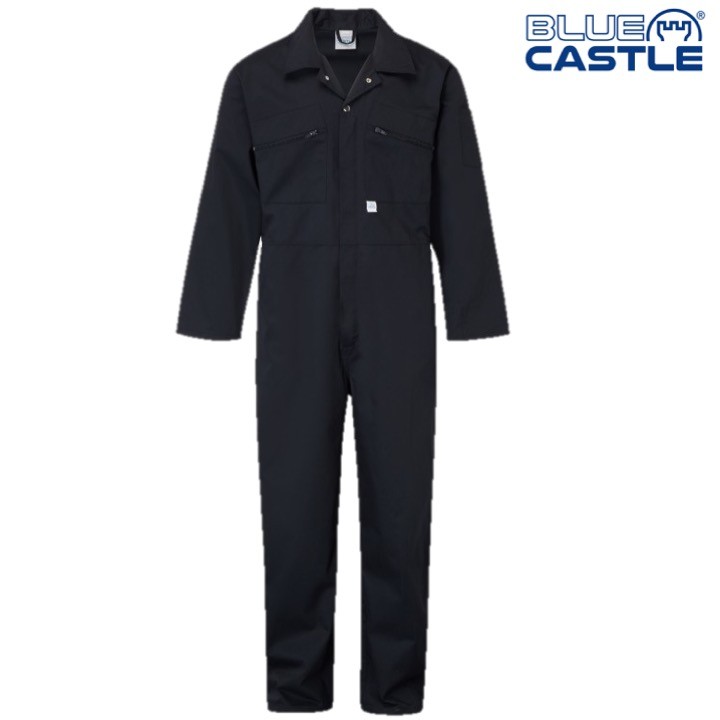 BLUE CASTLE ZIP FRONT COVERALLS MENS 34-60" CHEST WORKWEAR OVERALLS ...