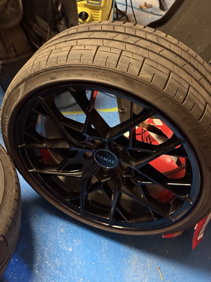 19 Inch Romac Vortex Gloss Black Alloy Wheels & Tyres for Audi A3 A4 A5 ...