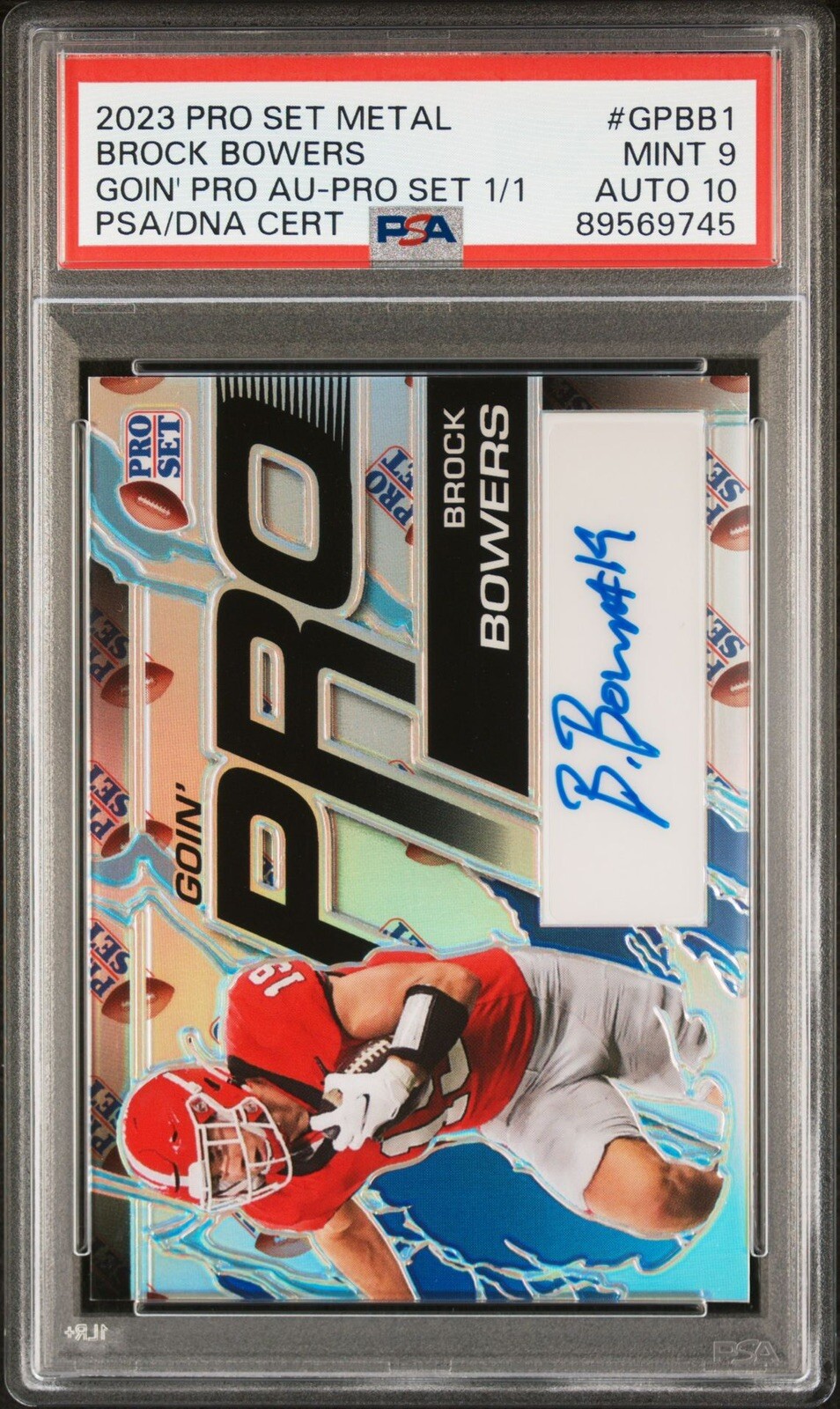 2023 Leaf Pro Set Metal BROCK BOWERS Auto Goin' Pro 1/1 SP RC PSA 9 Pro ...