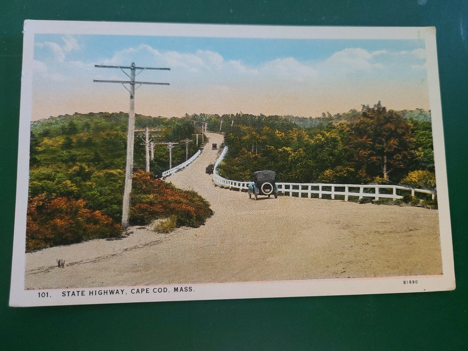 Antique Postcard State Highway Cape Cod MA Route 6A Unpaved | eBay