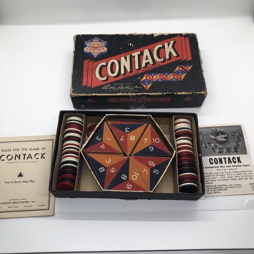 VINTAGE 1939 PARKER BROTHERS CONTACK GAME | eBay