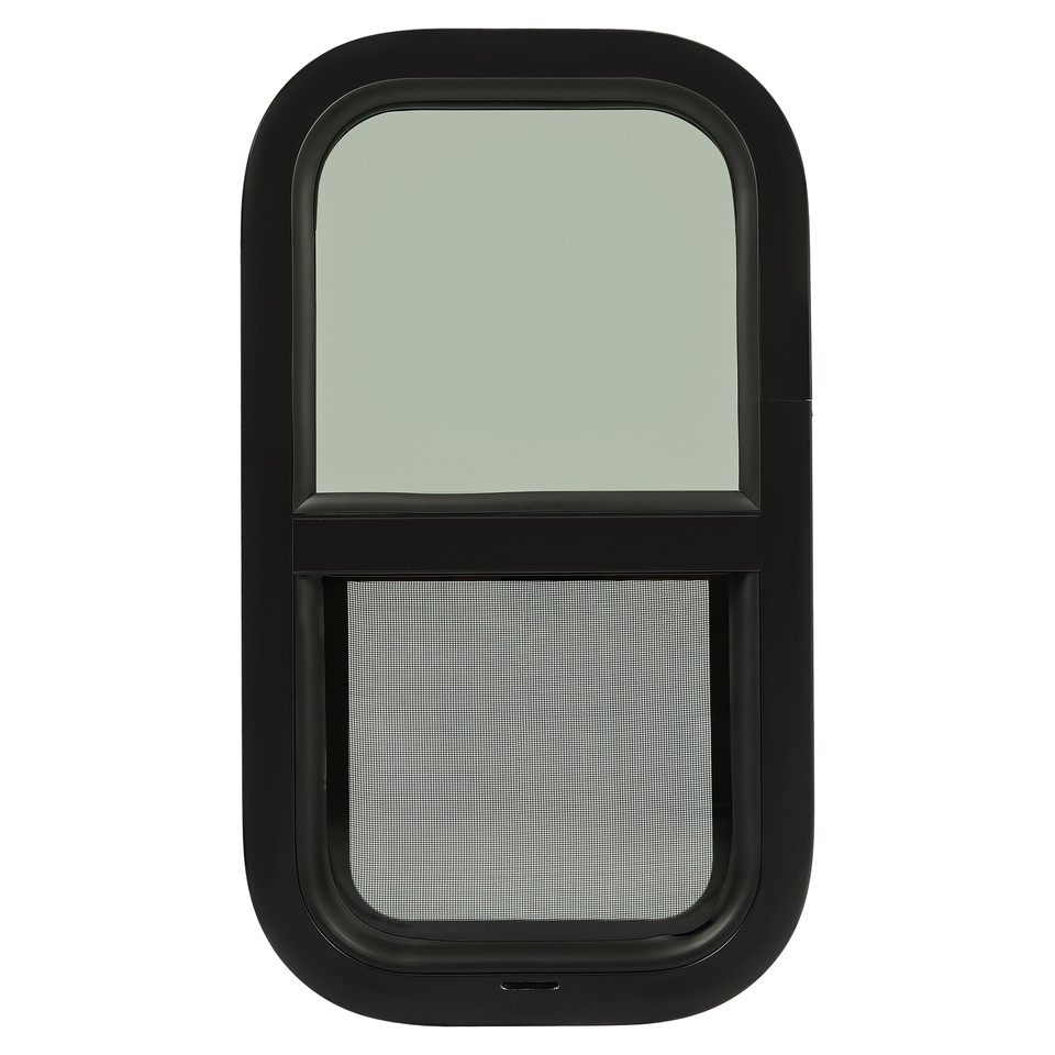 12" x 22" Vertical Slide RV Window w/Trim Ring & Mounting Kit For Cargo ...