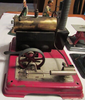 ANTIQUE TOY STEAM ENGINE & 7 MACHINES US ZONE GERMANY | eBay
