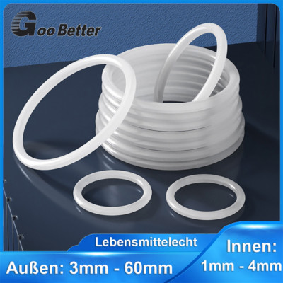 Silikon O Ring Dichtungsringe 3mm-60mm Schnurstärke 1mm-4mm ...
