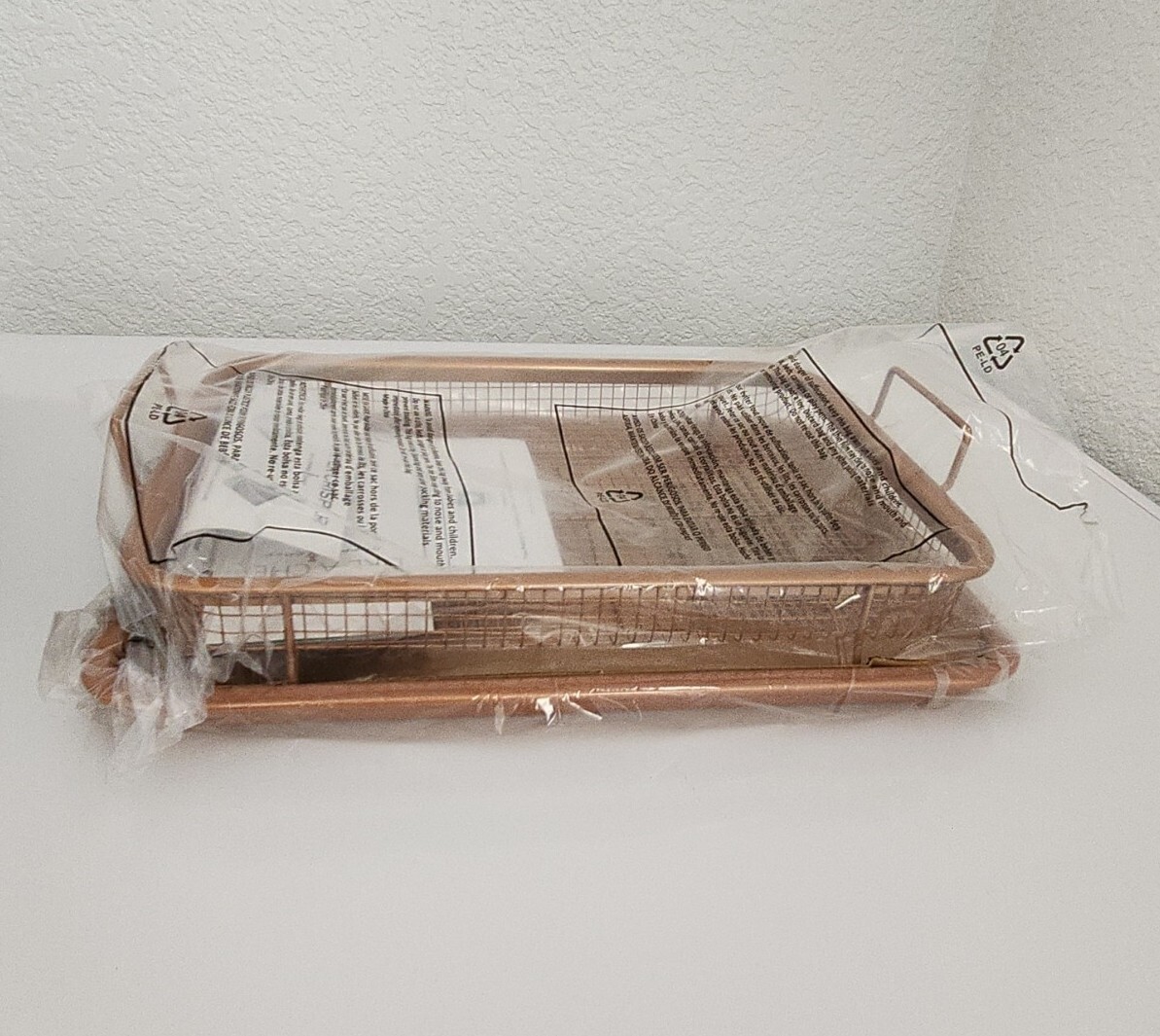 Copper Crisper Non Stick Oven Air Fryer Basket & Tray Set by Copper ...