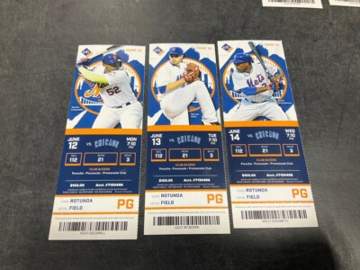 METS~2017 TICKET STUB 6/12/17-6/13/17-6/14/17 VS CUBS | eBay