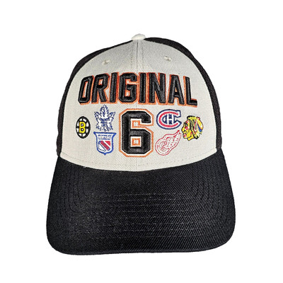 47 Brand NHL Men's OSFA Stretch Fitted Black Logos Original 6 Vintage ...