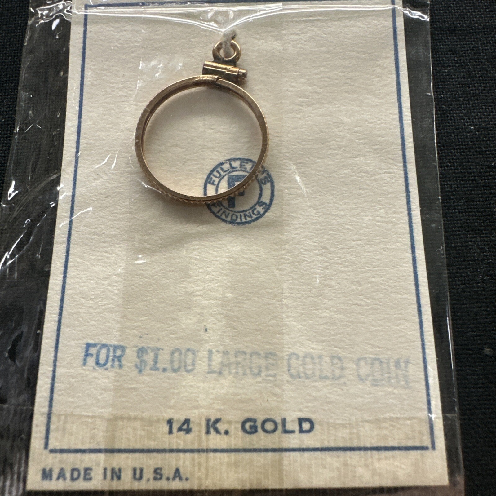 14k solid gold Coin Bezel Frame $1 Indian Head Gold Dollar Type 2 - 3 ...