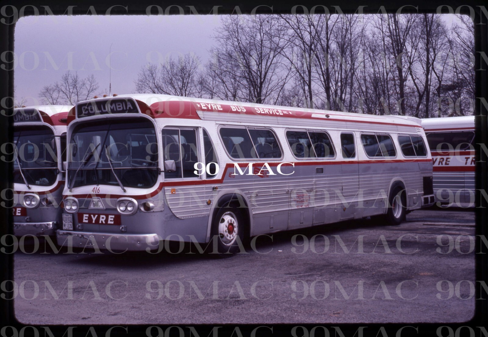 EYRE'S BUS SERVICE. GM COACH bus #416. Baltimore (MD). Original Slide ...