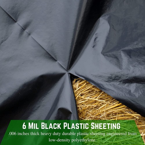 Poly Cover - 6 Mil Black Plastic Sheeting | eBay
