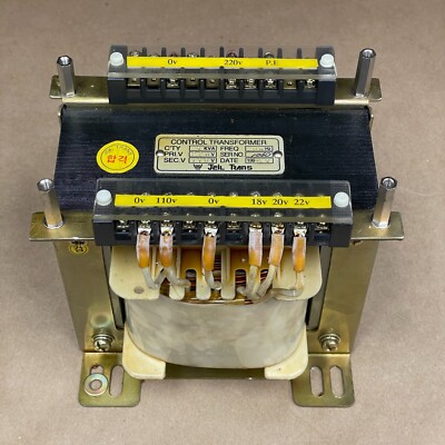 JEIL TRANS CONTROL TRANSFORMER S/N 1060 1KVA PRI.V. 220V SEC.V. 110V ...