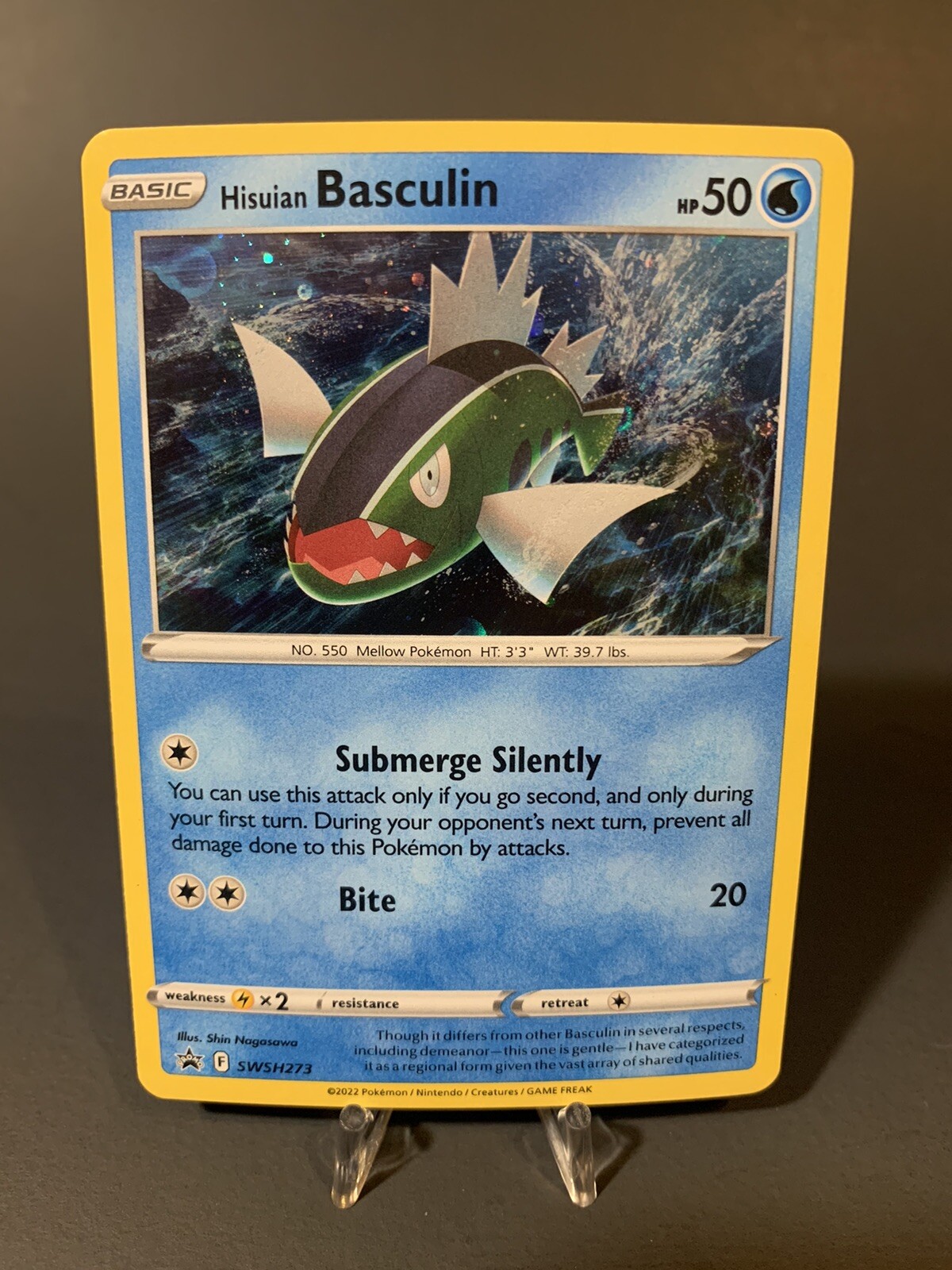 Hisuian Basculin SWSH273 Black Star Promo HOLO SWIRL Pokémon: Silver ...