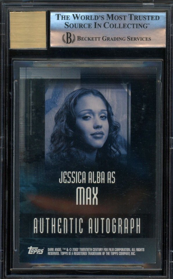 BGS 9 2002 Topps Jessica Alba "Max" Dark Angel On Card Auto | eBay