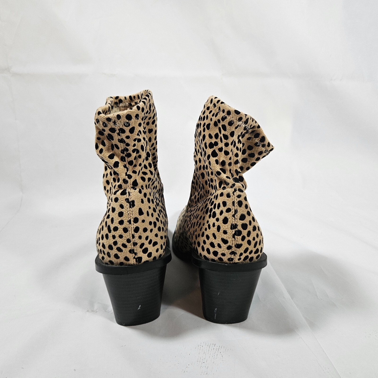 JustFab Leda Cheetah Booties Women's Size 9.5 | eBay