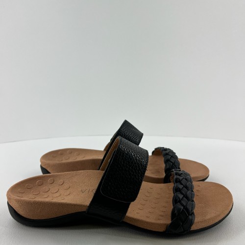Vionic Jeanne Braided Slide Sandals Womens 9.5 Orthotic Adjustable ...