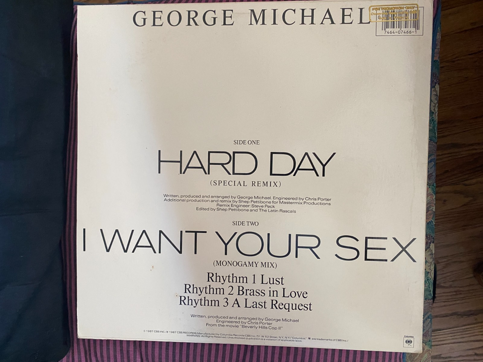 GEORGE MICHAEL HARD DAY (SPECIAL REMIX ) RARE PROMO COPY HYPE STICKER ...