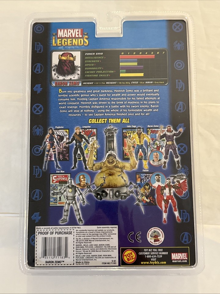 Marvel Legends BARON ZEMO Varaint - BAF Mojo Series - New/Sealed | eBay