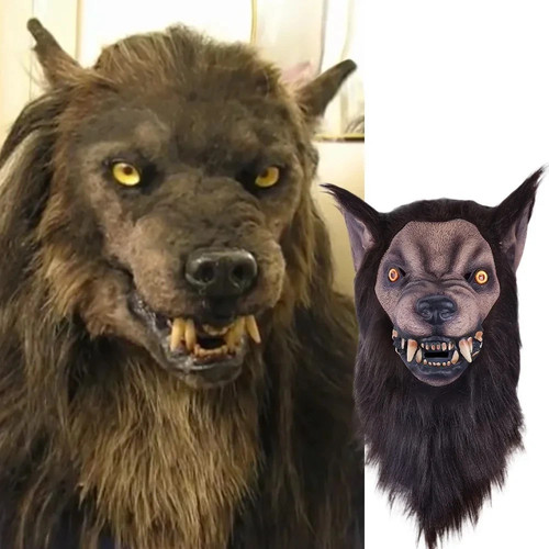 Super Realistic Werewolf Mask Halloween Latex Cosplay Party Costume ...