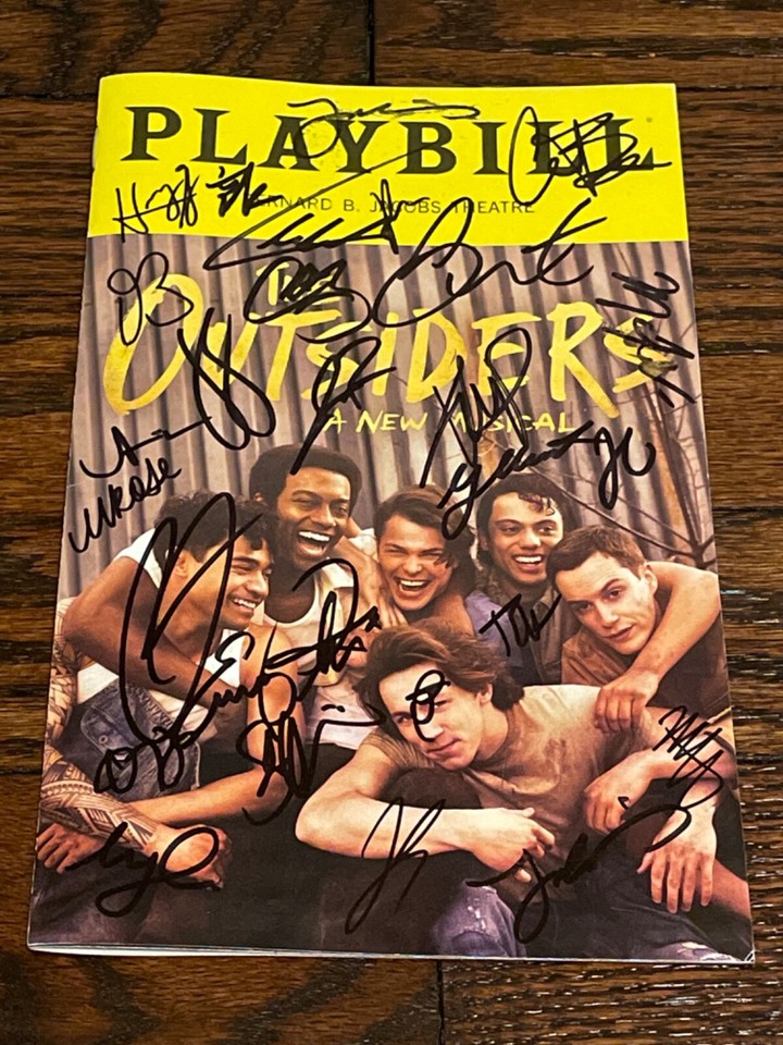 The Outsiders Cast Signed Broadway Playbill Authentic Autographs | eBay