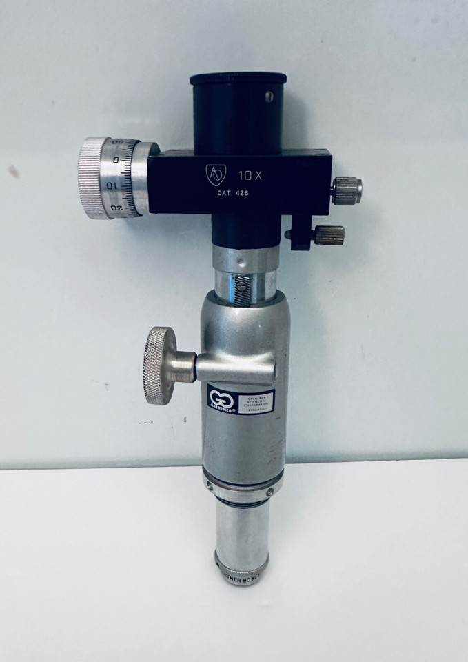GAERTNER Slide Microscope American Optical 10X Filar Micrometer & 80mm ...