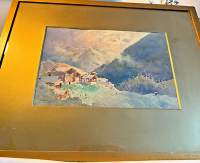 HENRY RICHARD BEADON DONNE (1860-1949) Watercolour Painting SWITZERLAND ...