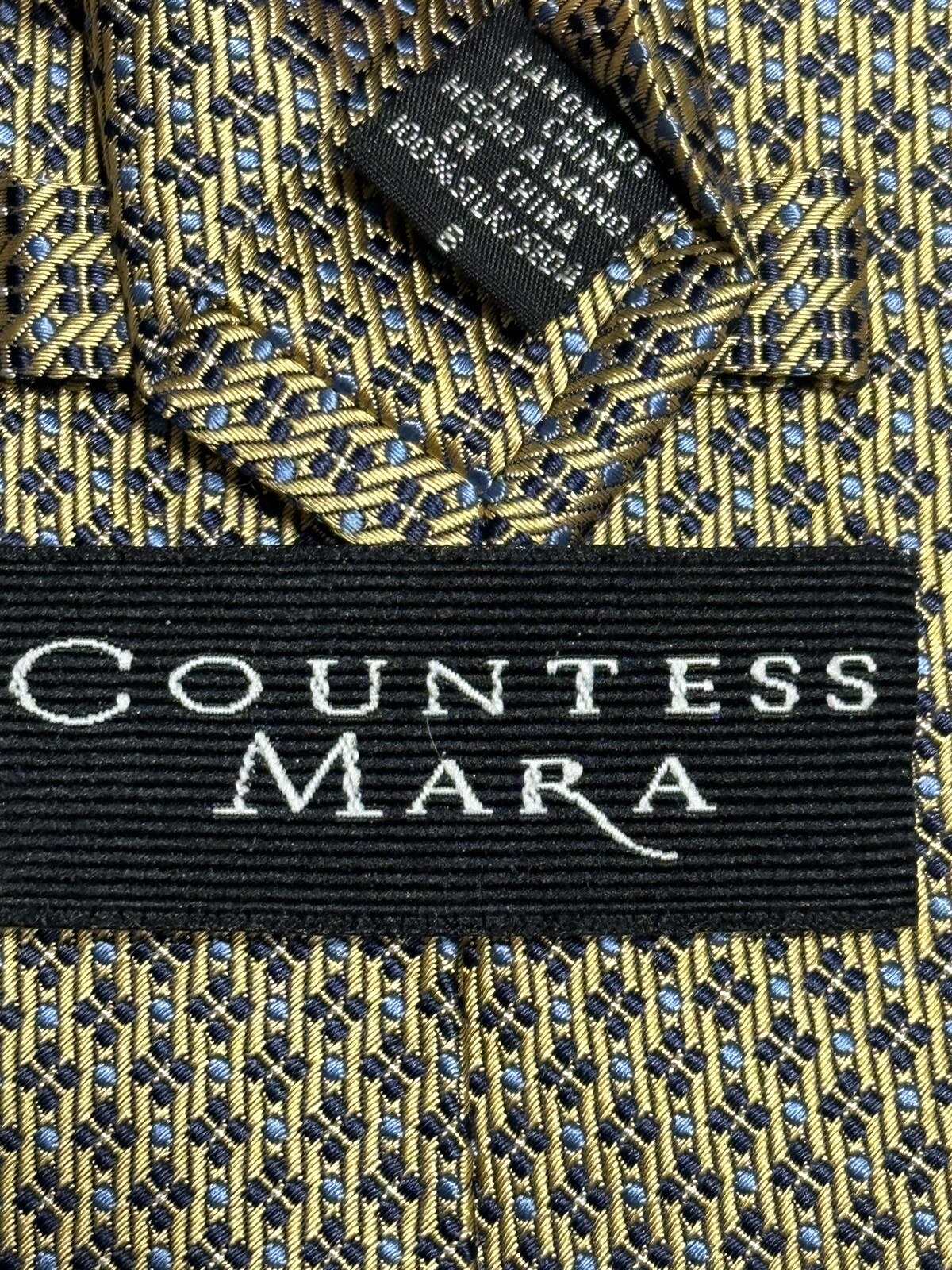 Countess Mara Handmade 100% SILK Men’s Designer Geometric Tie 59” X 3. ...