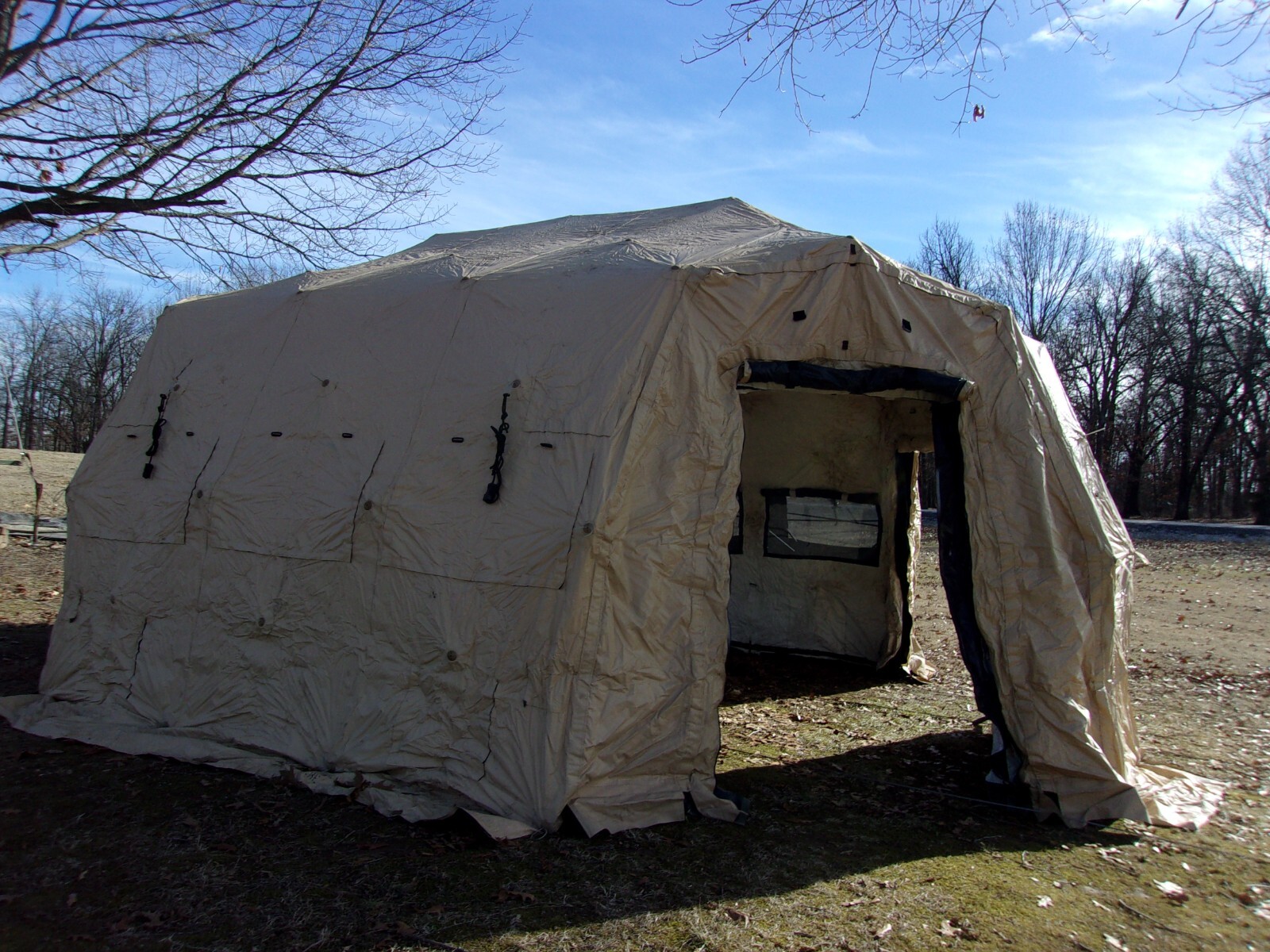 MILITARY SURPLUS DRASH TENT 3XB SERIES 22 x 15 ft CAMPING HUNTING GOOD ...