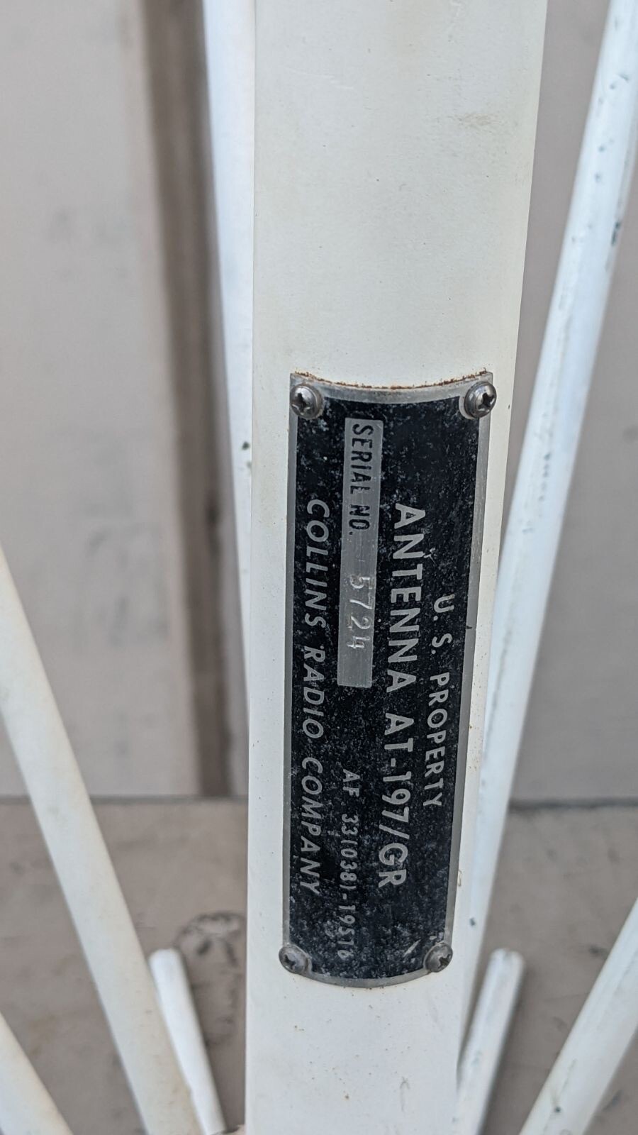 Collins Radio Company AT-197/GR Original Antenna