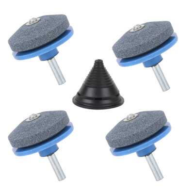 5PC Lawn Mower Balancer Blade Sharpener Kit Garden Tool For Drill ...