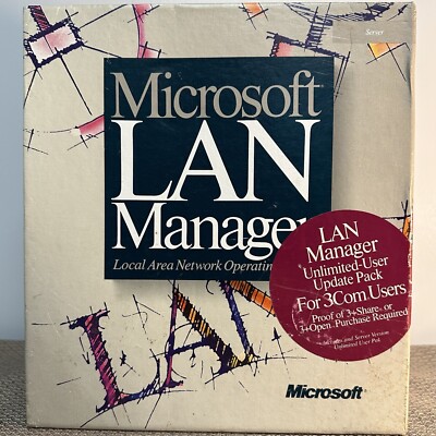 Microsoft LAN Manager 2.0 Complete Upgrade Kit for 3Com 3+Open, Opened ...