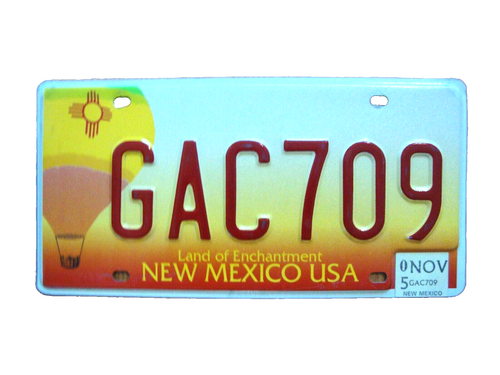 2005 New Mexico Hot Air Balloon license plate in Excellent Condition ...