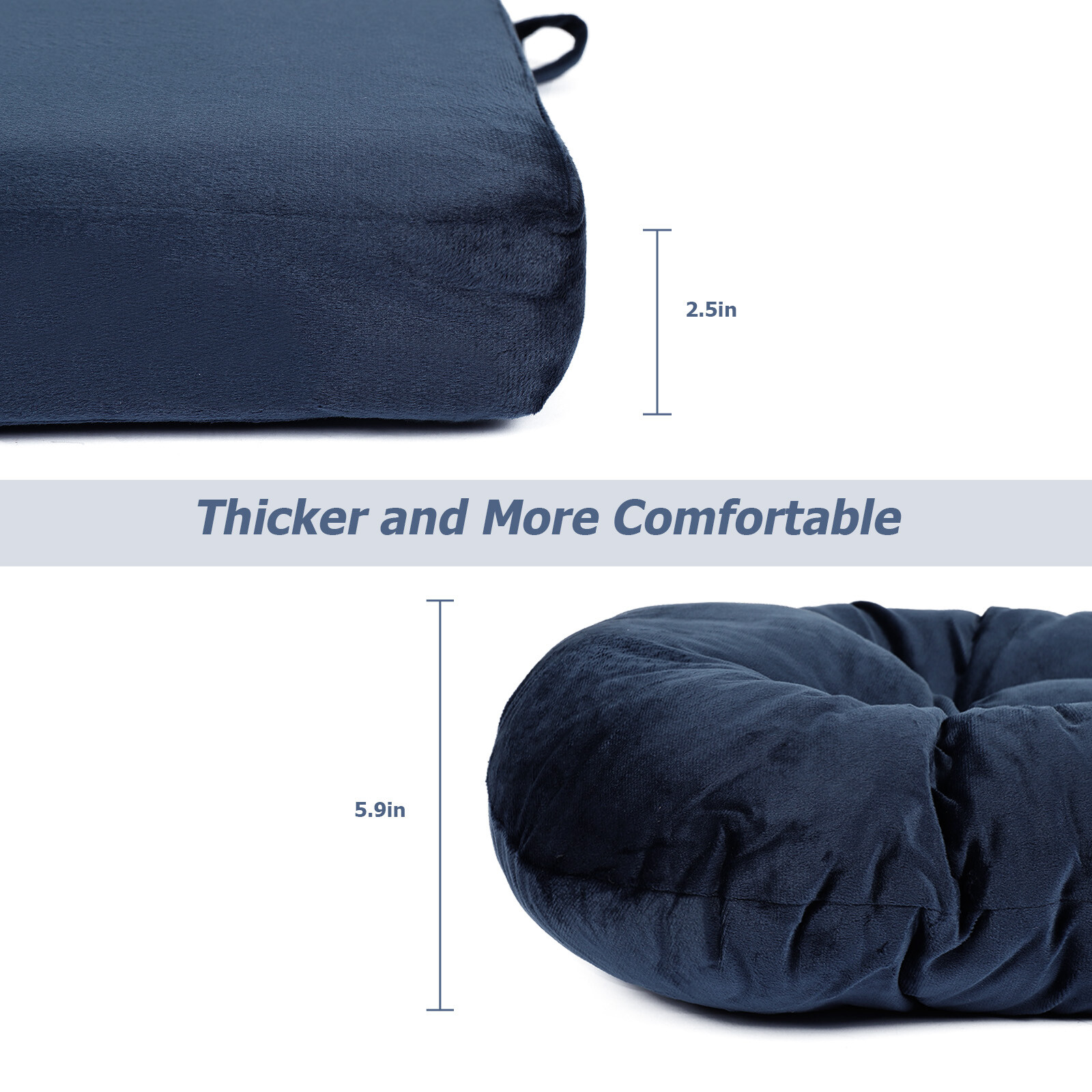 Soft Glider Rocking Chair Cushion Set Velvet Cotton Ottoman Pad for ...