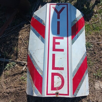Vintage Railroad Crossing Yield Sign | eBay