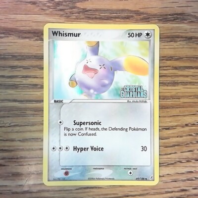 Whismur 69/100 CRYSTAL GUARDIANS Card - Reverse Holo Common 053020 (EX ...