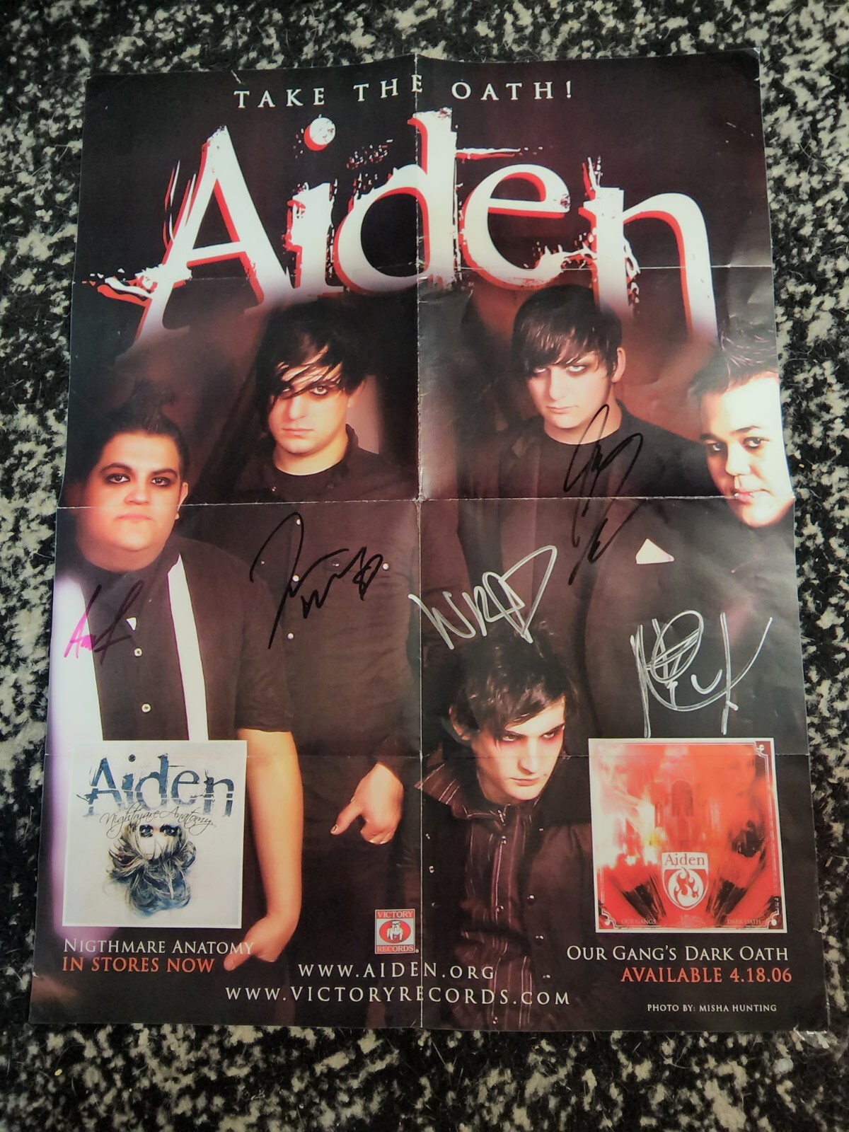 Aiden Signed Poster 2006 Our Gangs Dark Oath Release Promo Poster from ...