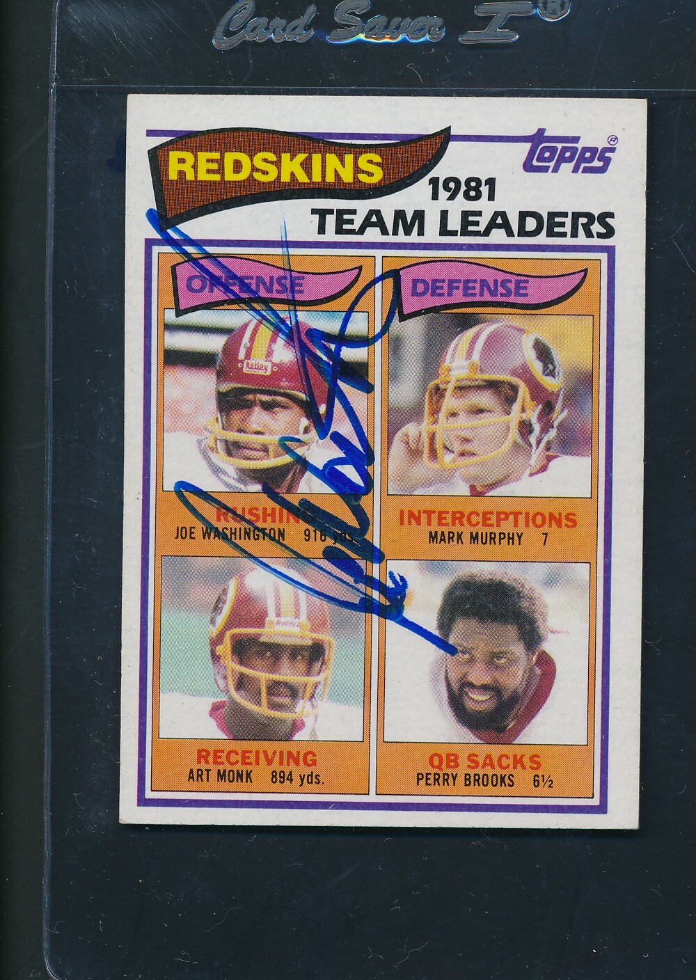 1982 Topps #509 Joe Washington Redskins Signed Auto *33902 | eBay