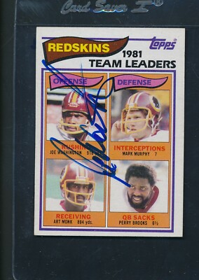 1982 Topps #509 Joe Washington Redskins Signed Auto *33902 | eBay