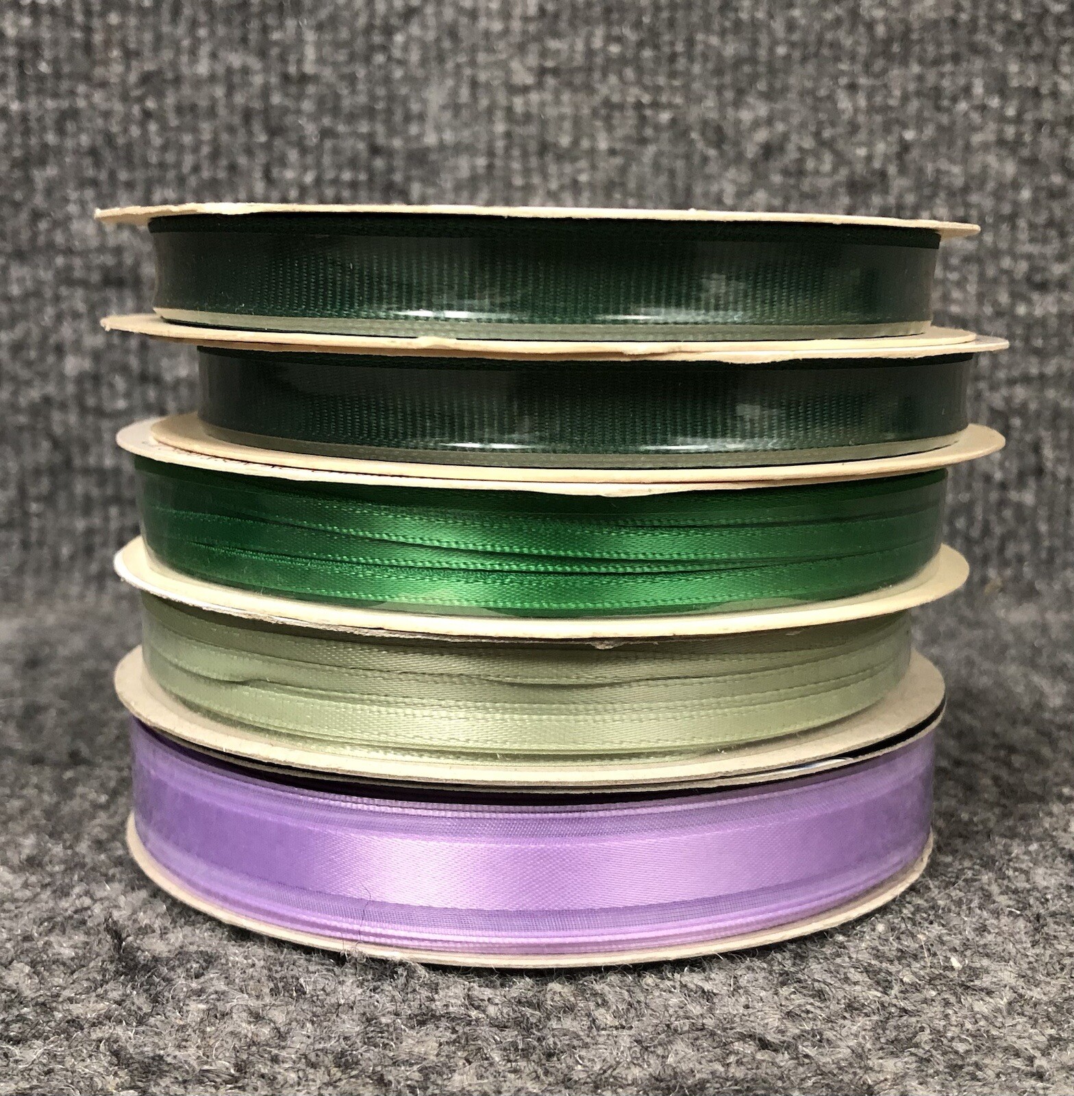 Lot Of 5 Vintage Spools Offray Satin Variety Of Polyester Ribbon New | eBay