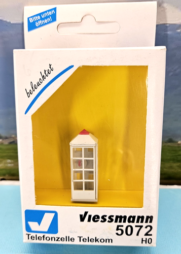 Authentic Viessmann HO Scale Telephone Booth with LED Light #5072 | eBay