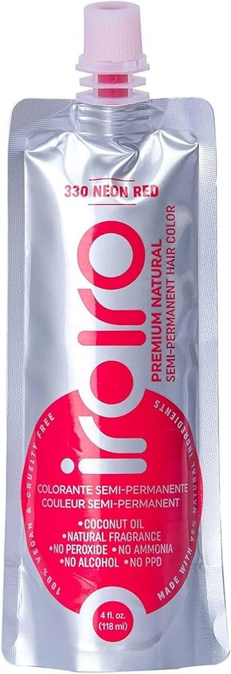 IROIRO Premium Natural Semi-Permanent Hair Color 330 Neon Red (4oz) | eBay