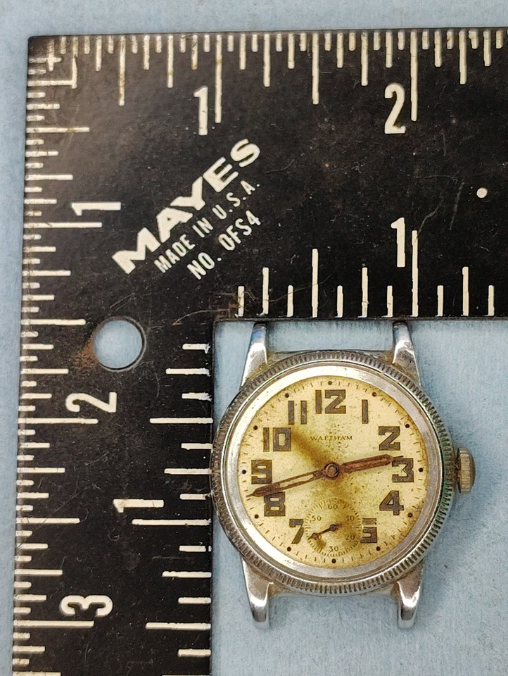 C1850 mens Waltham Military Field Sub Dial Manual Wind Vintage Watch ...