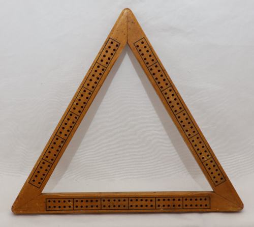 Vintage Drueke Triangular Wood Cribbage Board No. 39, C284 | eBay