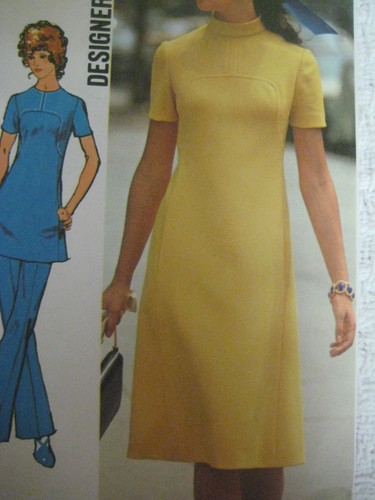 Vintage Simplicity 9761 DRESS w/ SHAPED FRONT BODICE Sewing Pattern ...
