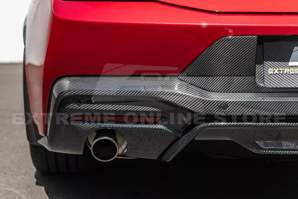 CARBON FIBER Rear Diffuser For 24-Up Ford Mustang S650 GT Style Dual ...