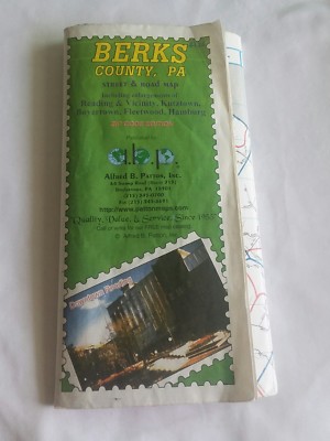 1998 Berks County, PA Street & Road Map & Vicinity Zip Code Edition | eBay