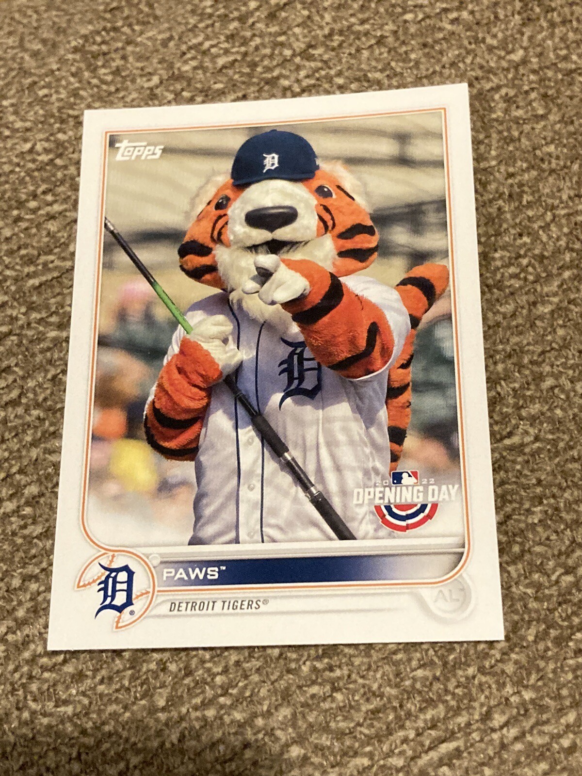 Paws 2022 Topps Opening Day Mascots M-8 Detroit Tigers Mascot | eBay